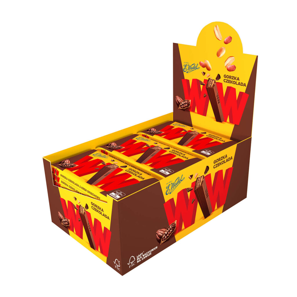 Wafelki WW E.Wedel SAKURA Kwiat Wiśni w czekoladzie mlecznej - baton 47 ...